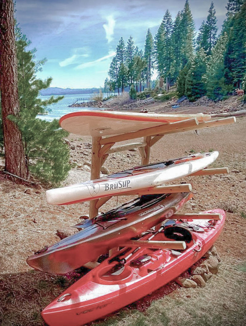 High Quality Kayak, SUP & Canoe Log Rack | Fits 2 or 3 Boats