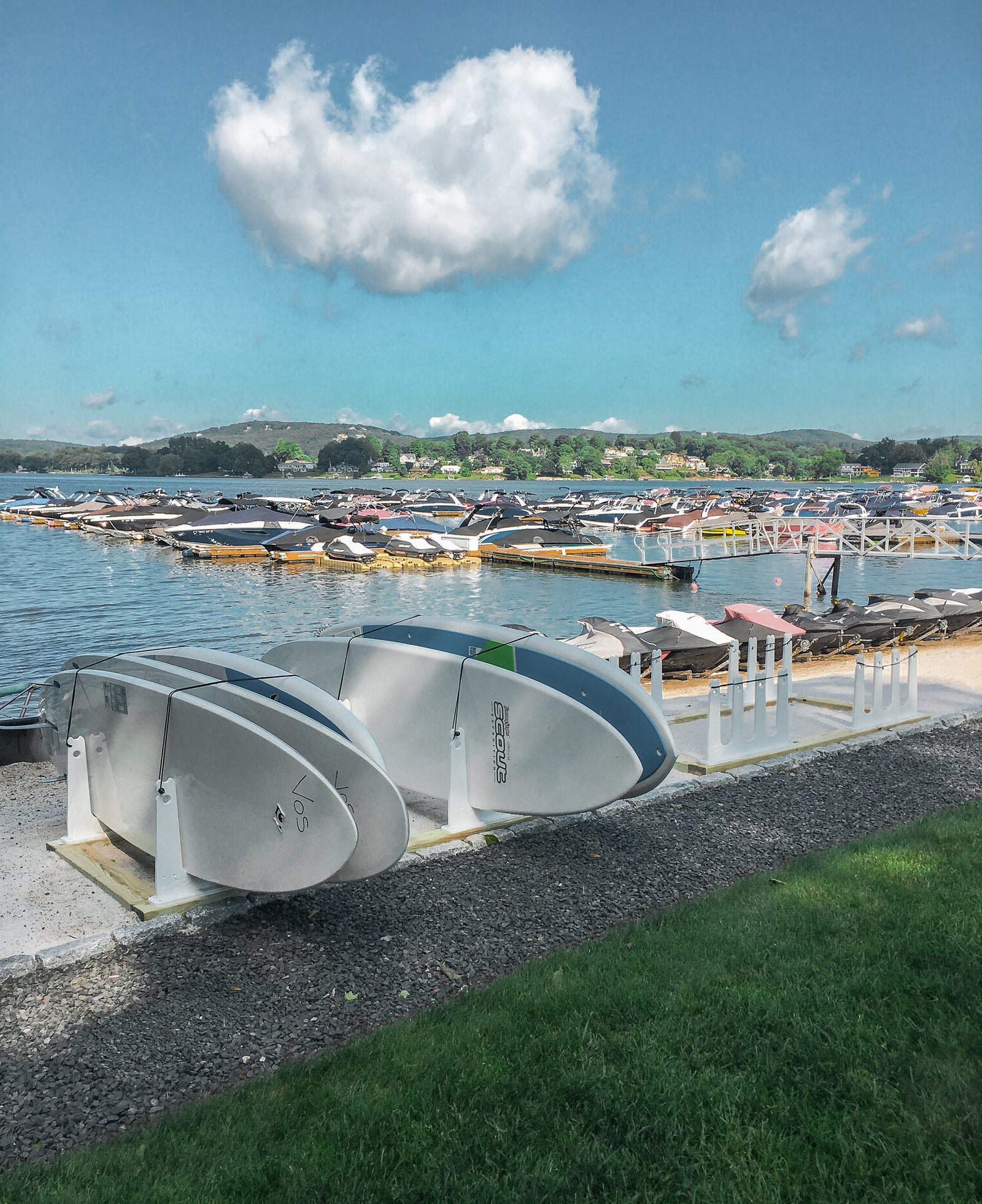 Horizontal SUP & Surfboard Rack for Docks and Piers