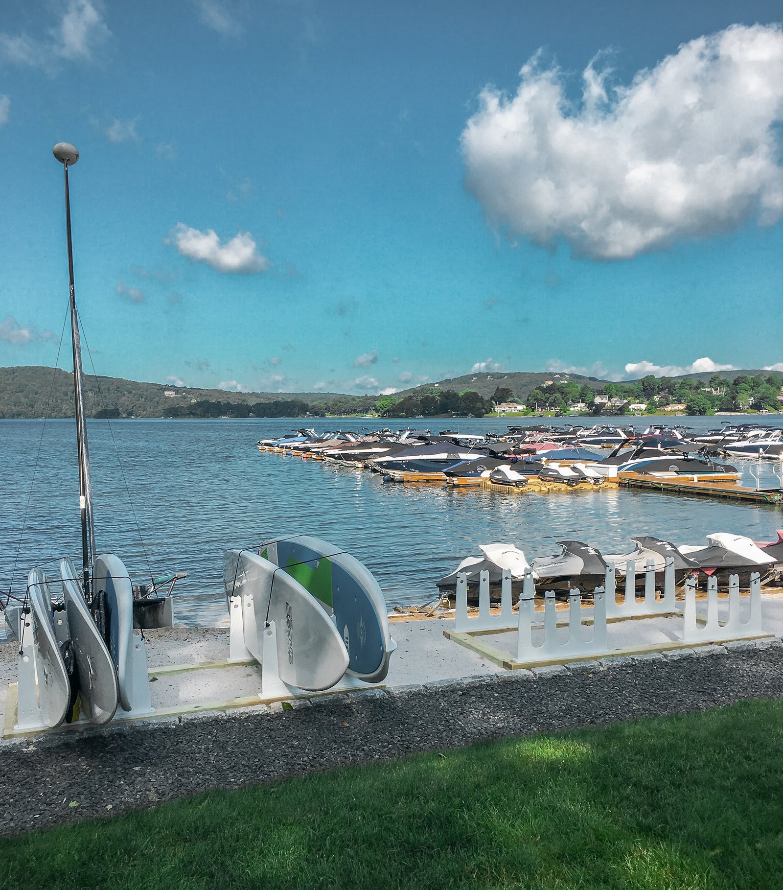 Horizontal SUP & Surfboard Rack for Docks and Piers